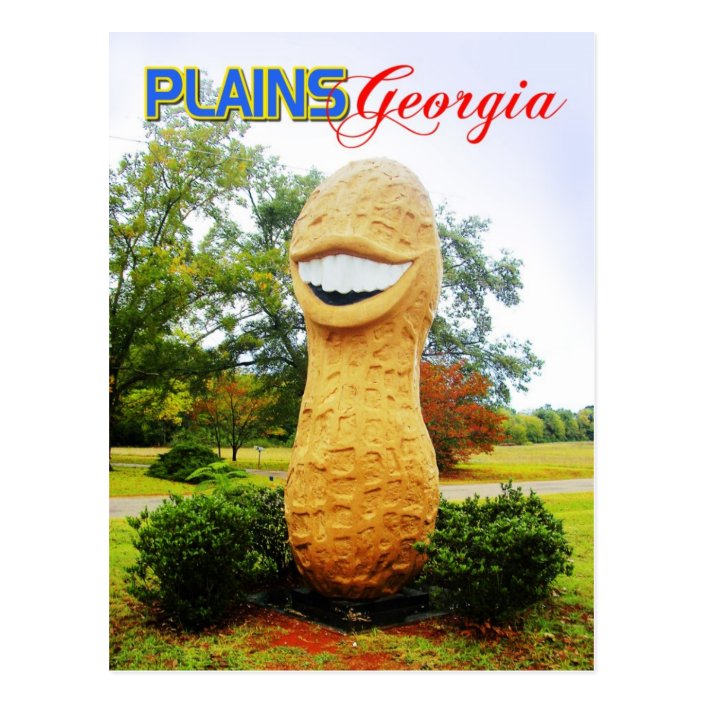 The Smiling Peanut Statue, Plains, Georgia Postcard | Zazzle.com
