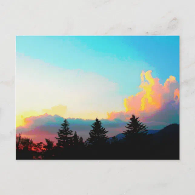 The Smoky Mountains Sunset Postcard | Zazzle
