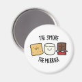 The Smore The Merrier Funny Smore Pun Magnet | Zazzle