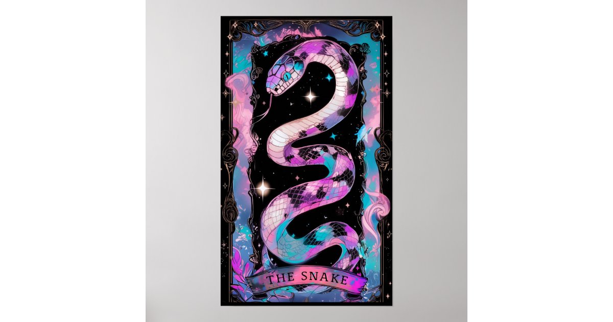 The Snake Tarot Card Witchy Poster | Zazzle