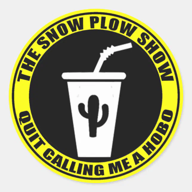 The Snow Plow Show Classic Round Sticker | Zazzle