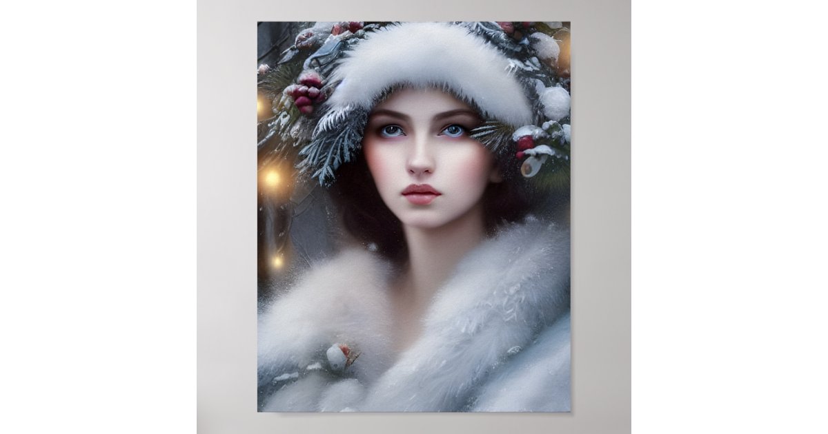 The Snow Queen Fantasy Art Poster | Zazzle