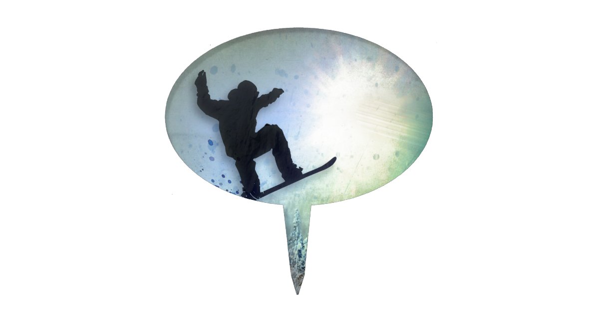The Snowboarder: Air Cake Topper | Zazzle