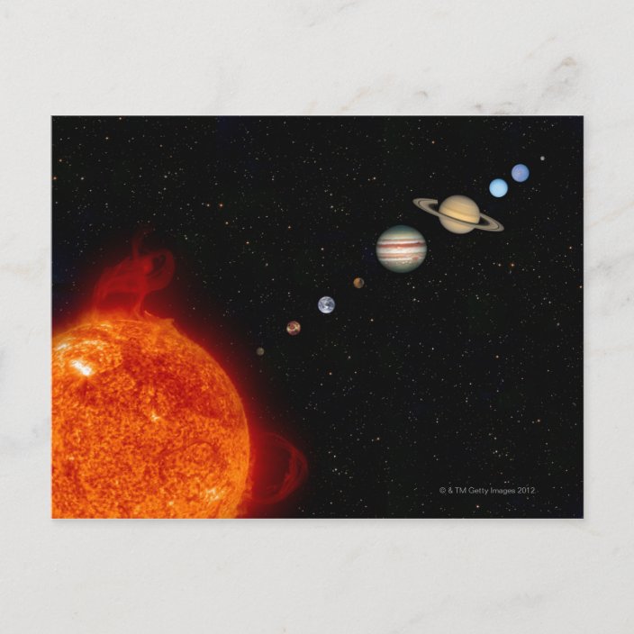 The Solar System 2 Postcard | Zazzle.com