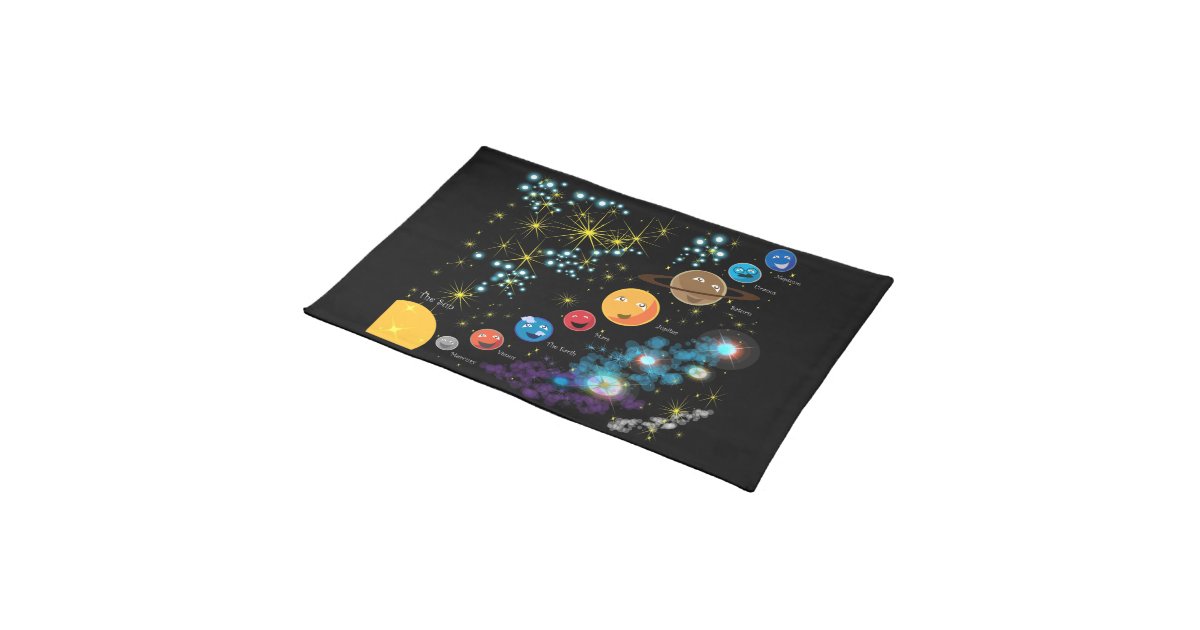 The Solar System Cloth Placemat | Zazzle