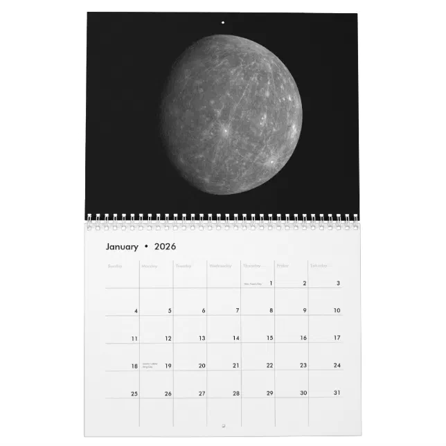 The Solar System - Planet by Planet Calendar | Zazzle