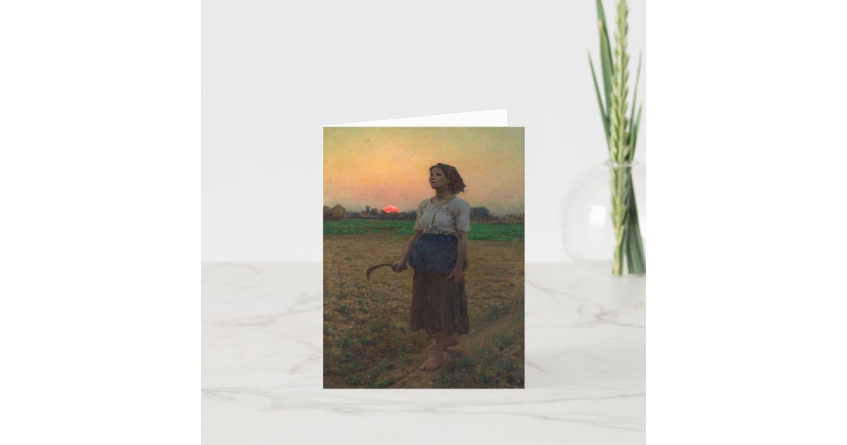 The Song of the Lark by Jules Adolphe Breton Thank You Card | Zazzle