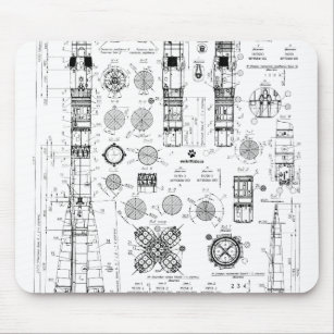 Blueprint Mouse Pads | Zazzle