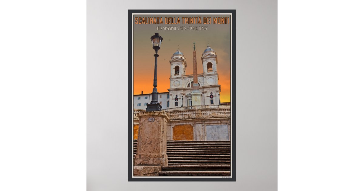The Spanish Steps Poster | Zazzle