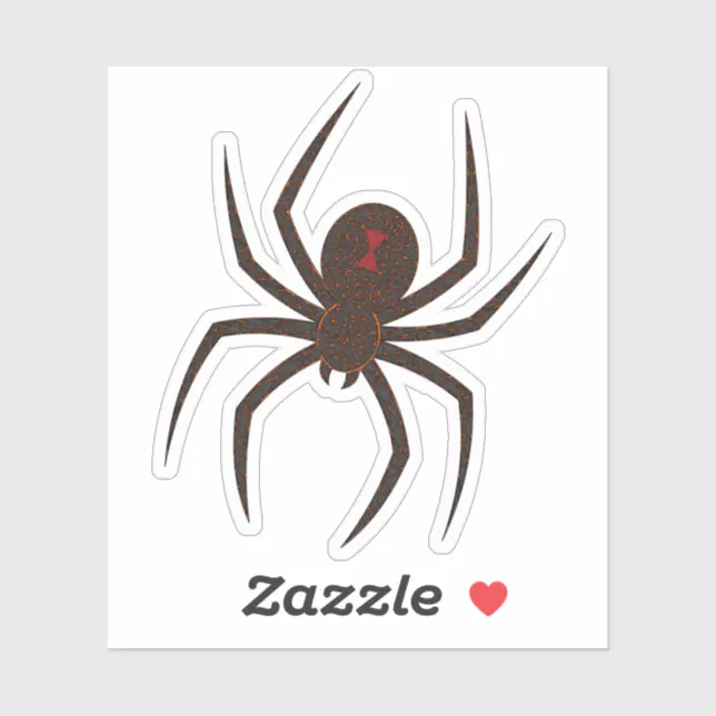 The Spider's Web Contour Sticker | Zazzle