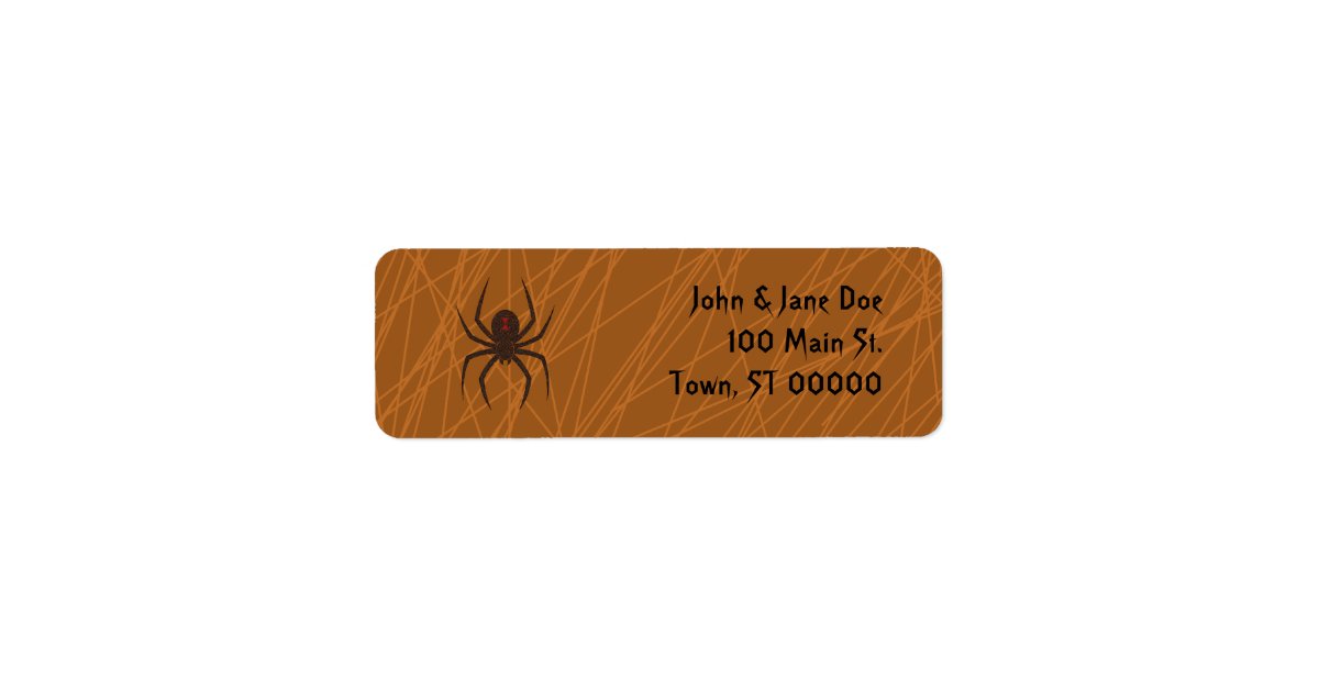 The Spider's Web Return Address Label | Zazzle