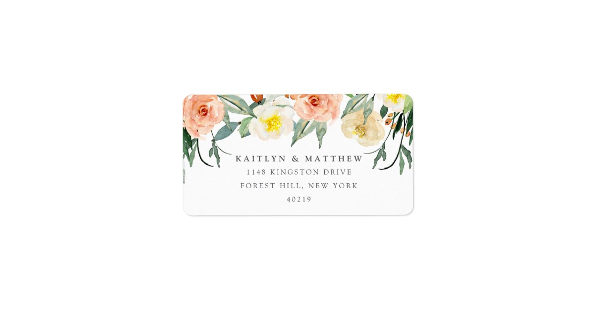 The Spring Blossoms Wedding Collection Label | Zazzle.com