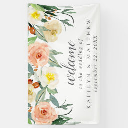 The Spring Blossoms Wedding Collection Welcome Banner | Zazzle