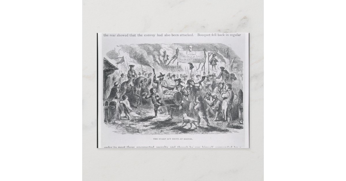 The Stamp Act Riots at Boston Postcard | Zazzle