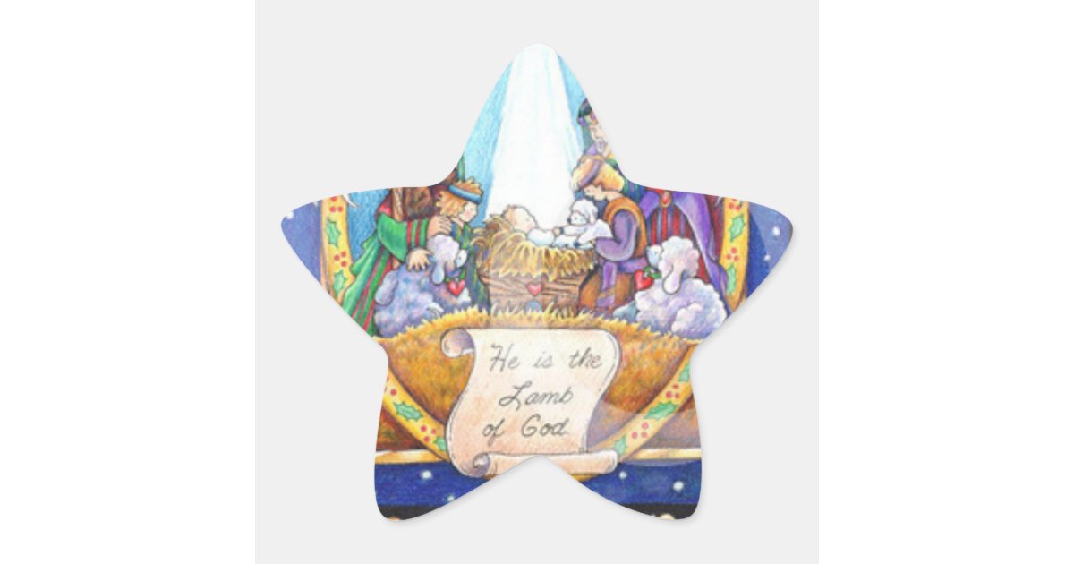 The Star Christmas sticker | Zazzle