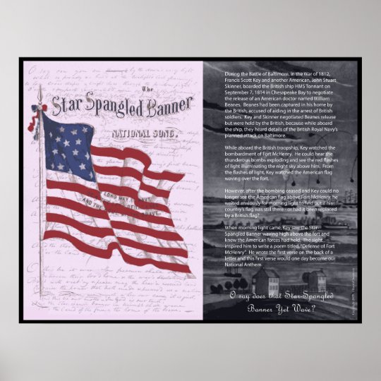 The Star-Spangled Banner Poster | Zazzle.com