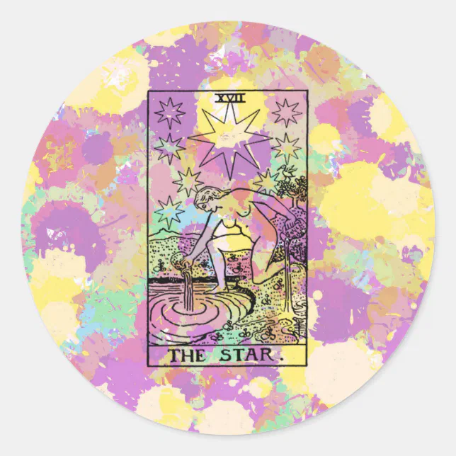 The Star Tarot Card Classic Round Sticker | Zazzle