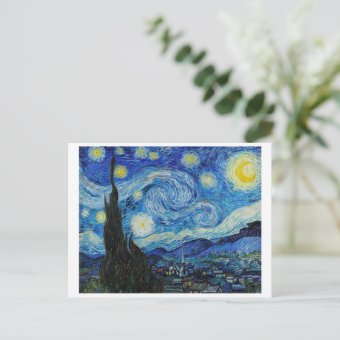 "THE STARRY NIGHT" 1889 BY VINCENT VAN GOGH POSTCARD | Zazzle