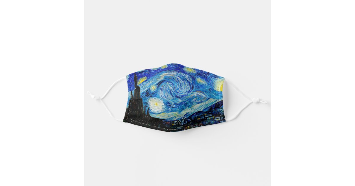 The Starry Night By Vincent Adult Cloth Face Mask | Zazzle