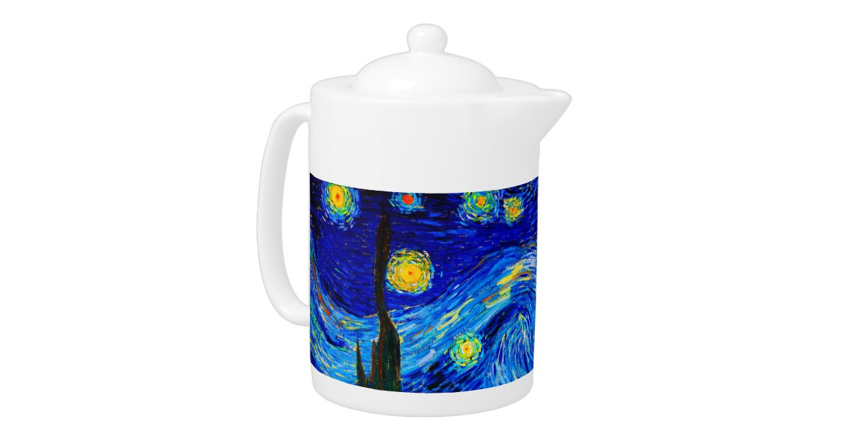 The Starry Night by Vincent Van Gogh Teapot | Zazzle