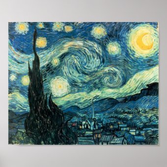 The Starry Night Poster | Zazzle