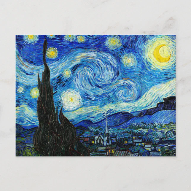The Starry Night - Van Gogh Postcard | Zazzle