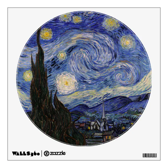 The Starry Night Wall Decal | Zazzle