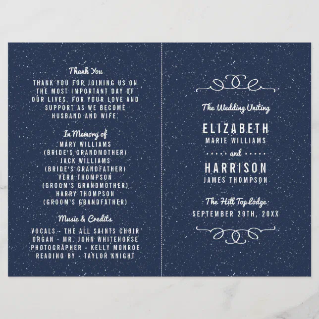 The Starry Night Wedding Collection - Program | Zazzle