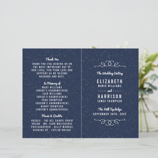 The Starry Night Wedding Collection - Program | Zazzle