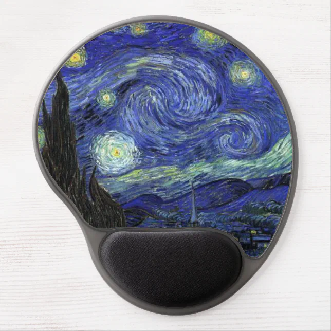 The Starry Night Wrist Support Gel Mousepad | Zazzle