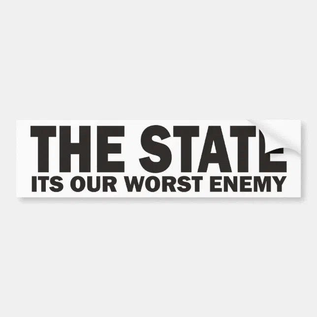 THE STATE BUMPER STICKER | Zazzle