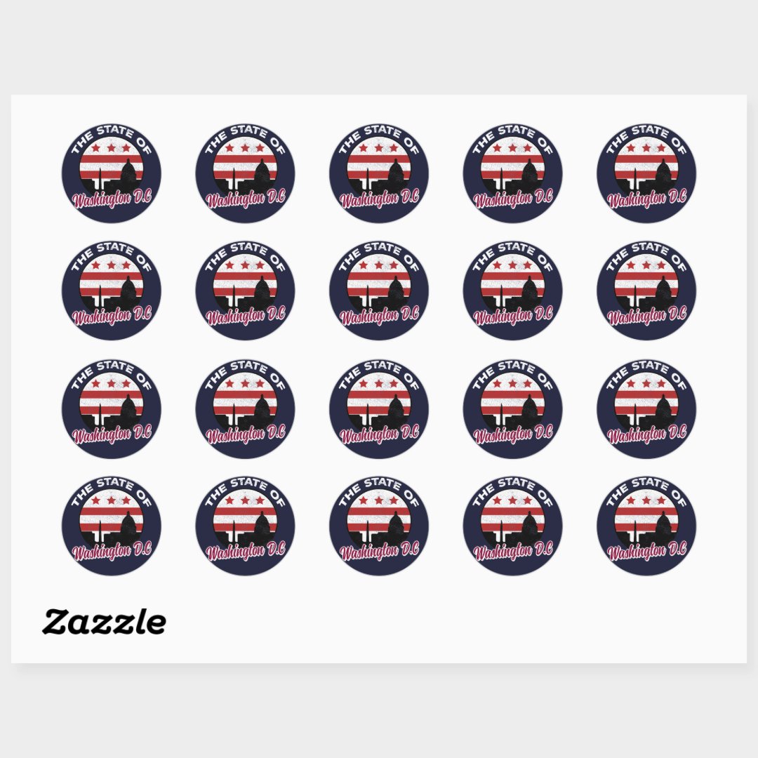 The State of Washington DC - 51st Statehood Classic Round Sticker | Zazzle