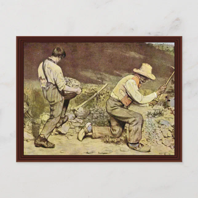 The Stone Breakers By Courbet Gustave Postcard | Zazzle
