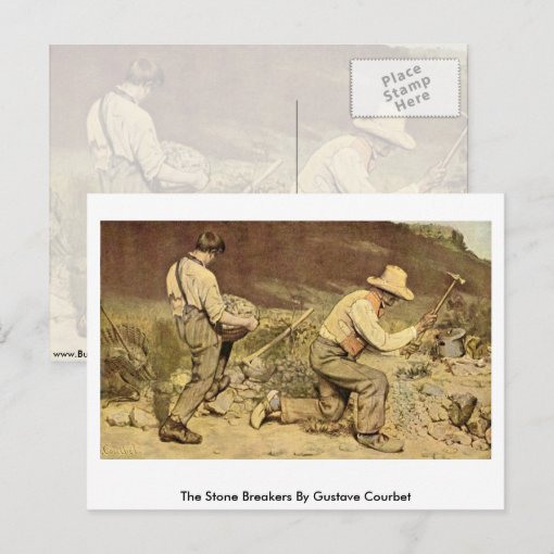 The Stone Breakers By Gustave Courbet Postcard | Zazzle