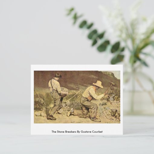 The Stone Breakers By Gustave Courbet Postcard | Zazzle