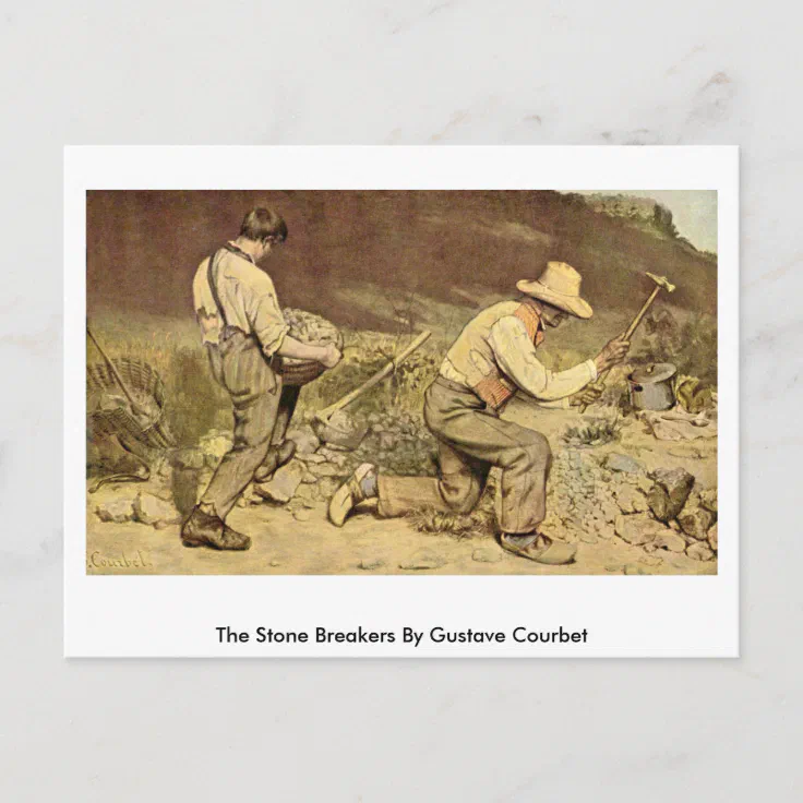 The Stone Breakers By Gustave Courbet Postcard | Zazzle