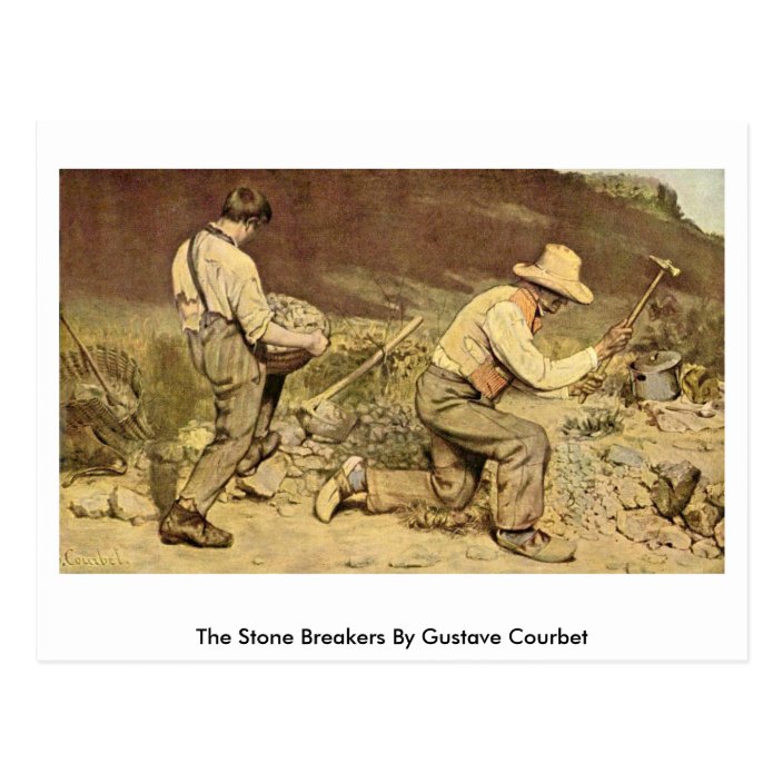 The Stone Breakers By Gustave Courbet Postcard | Zazzle.com