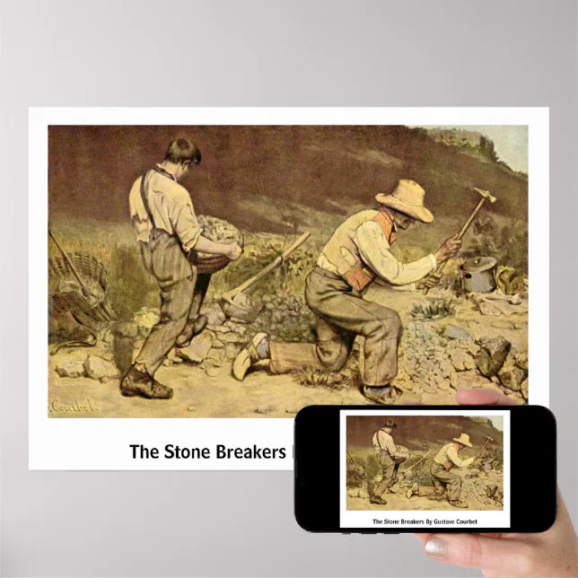 The Stone Breakers By Gustave Courbet Poster | Zazzle