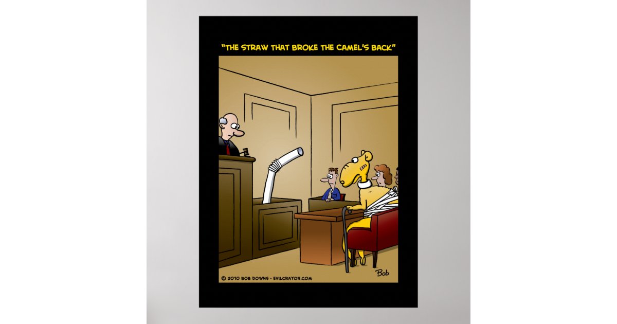 "The Straw That Broke The Camel's Back" Poster | Zazzle
