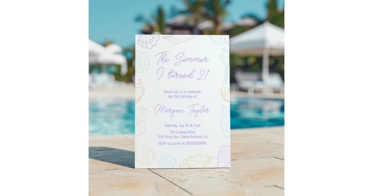 The Summer I Turned 21 Birthday Invitation | Zazzle