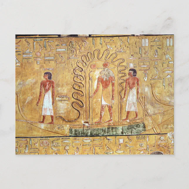 The sun god Ra in his solar barque Postcard | Zazzle