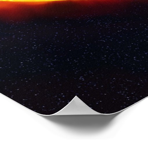 The Sun showing solar flares against a star Poster | Zazzle