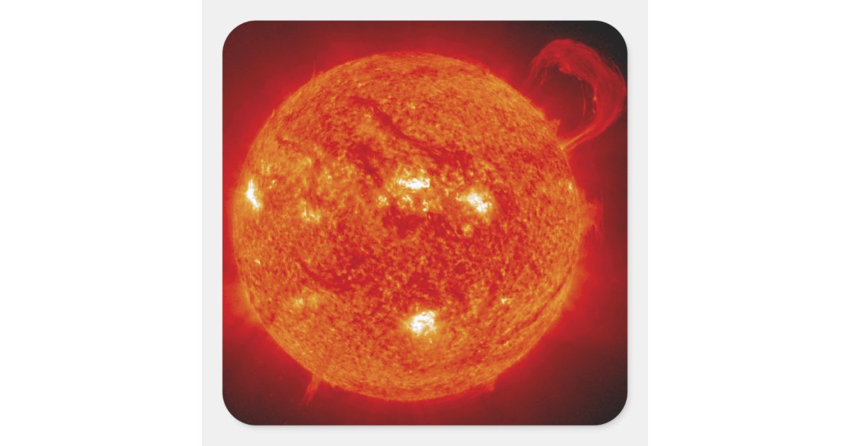 The Sun Square Sticker | Zazzle