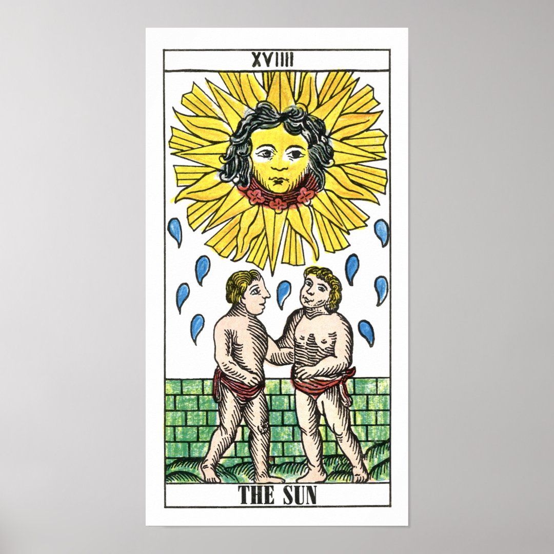 The Sun Tarot Card Poster | Zazzle