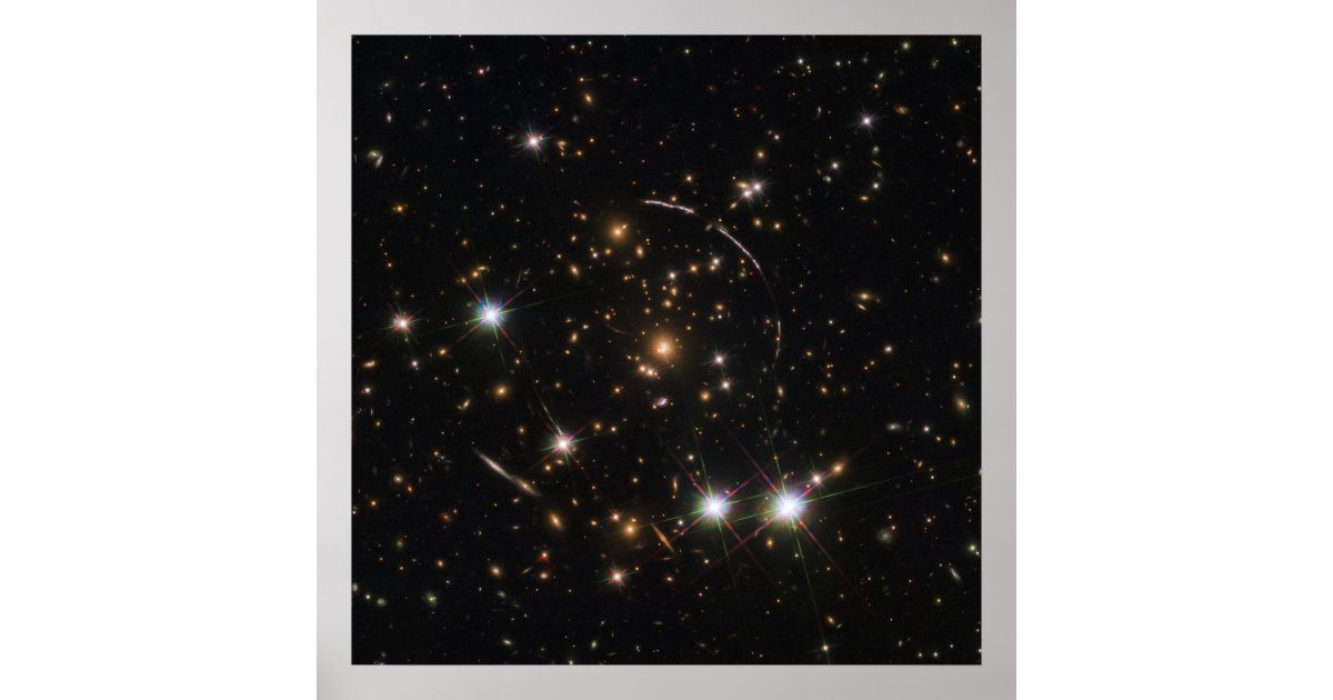 The Sunburst Arc In A Massive Galaxy Cluster Poster | Zazzle