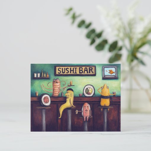 The Sushi Bar Postcard | Zazzle