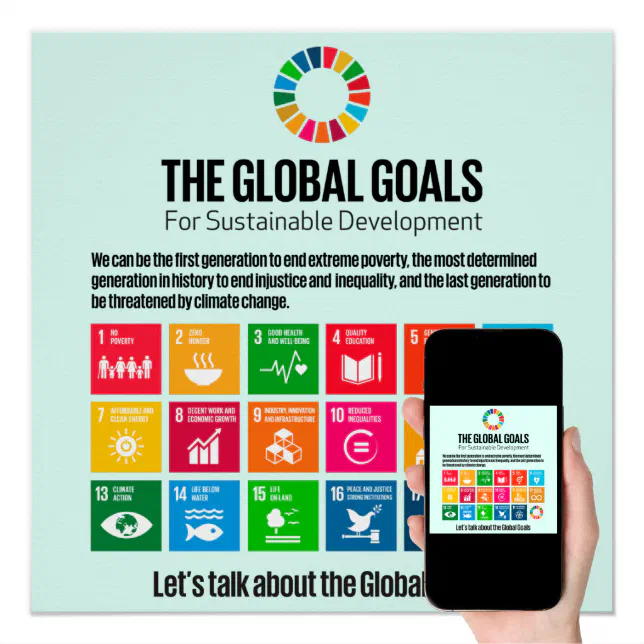 The Sustainable Development Goals 17 UN SDGs 2030 Poster | Zazzle