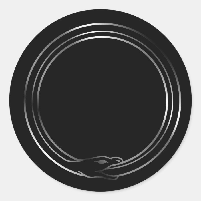 The symbol of Ouroboros snake Classic Round Sticker | Zazzle.com