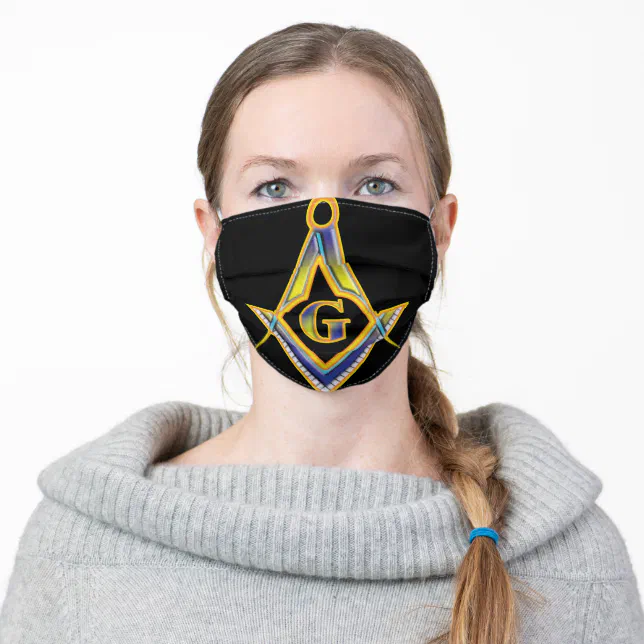 The symbol of the Freemason Adult Cloth Face Mask | Zazzle