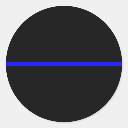 The Symbolic Thin Blue Line Decor Classic Round Sticker | Zazzle.com